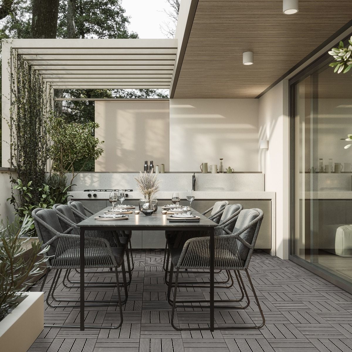Gray Deck Tiles